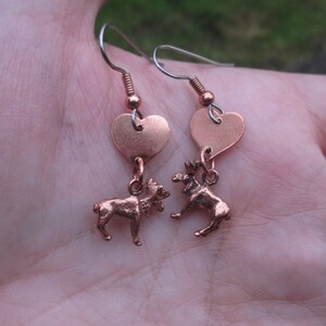 Copper Moose Necklace, Earrings or Bracelet - Etsy
