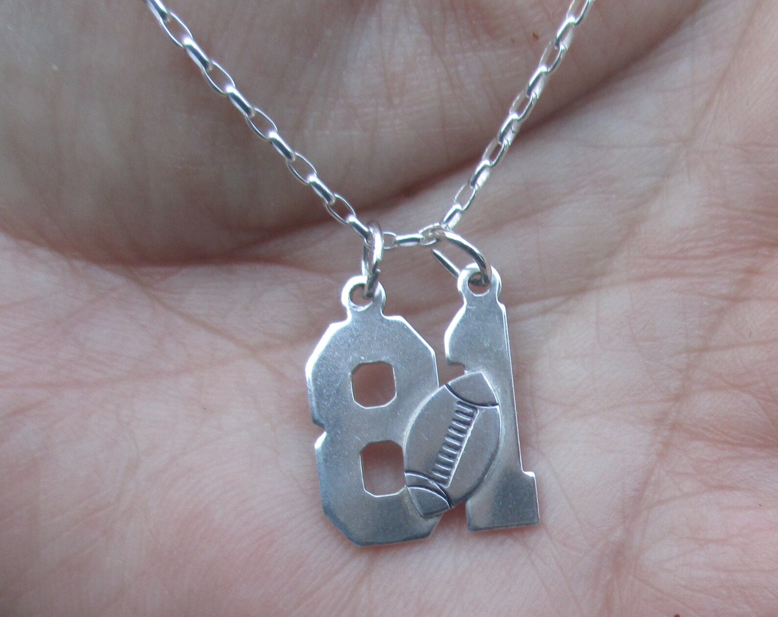 Sports Number Necklaces-soccer, Football, Baseball, Hockey,volleyball ...