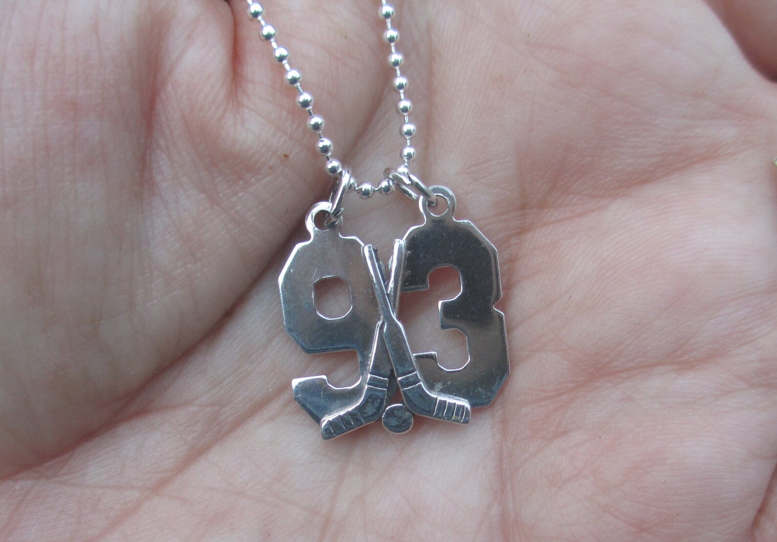Sports Number Necklaces-soccer, Football, Baseball, Hockey,volleyball ...