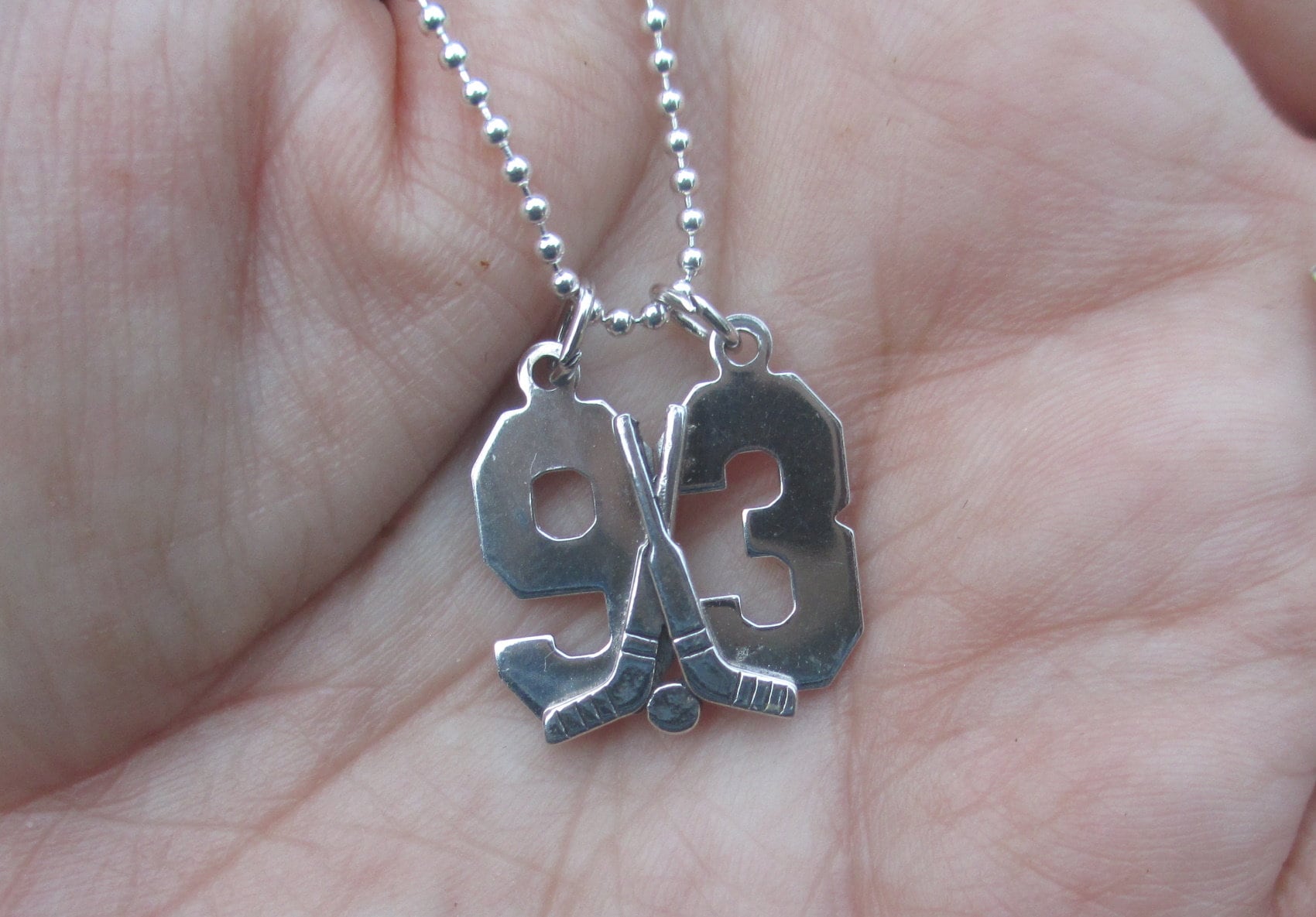 Sports Number Necklaces-soccer, Football, Baseball, Hockey,volleyball ...