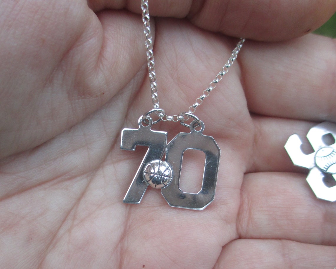 Sports Number Necklaces-soccer, Football, Baseball, Hockey,volleyball ...