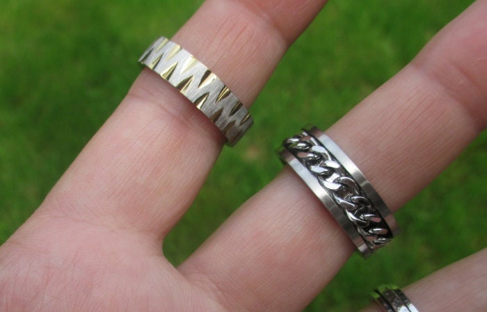 Mens Sterling Silver Rings - Etsy