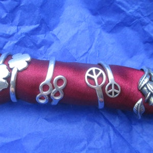 Sterling Silver Adjustable Finger Rings - Etsy