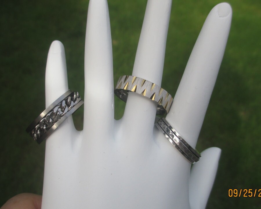 Mens Sterling Silver Rings | Etsy