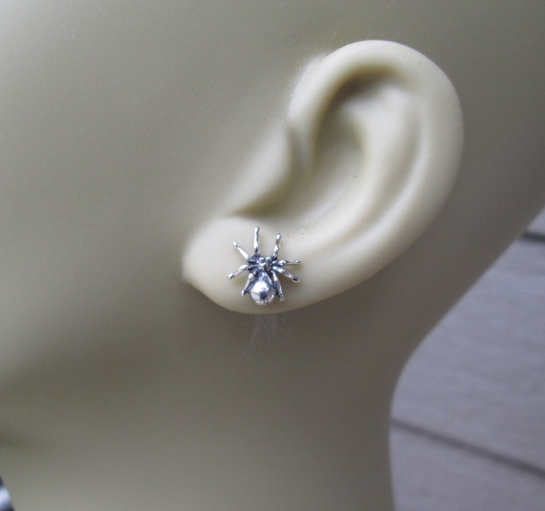 Sterling Silver Skull or Spider Posts/stud Earrings - Etsy
