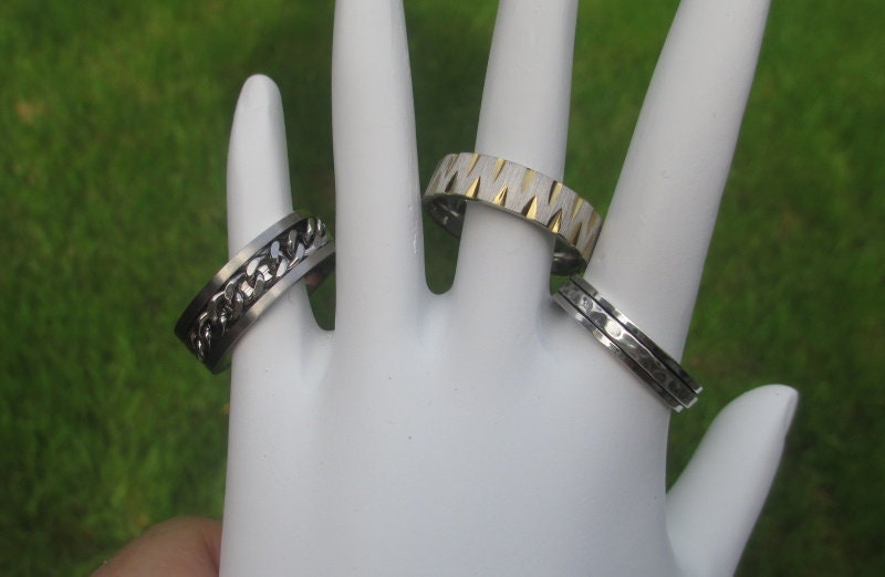 Mens Sterling Silver Rings - Etsy