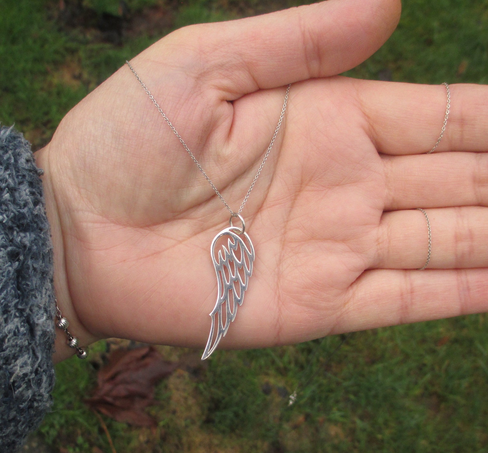 Sterling Angel Wing Necklace or Earrings - Etsy