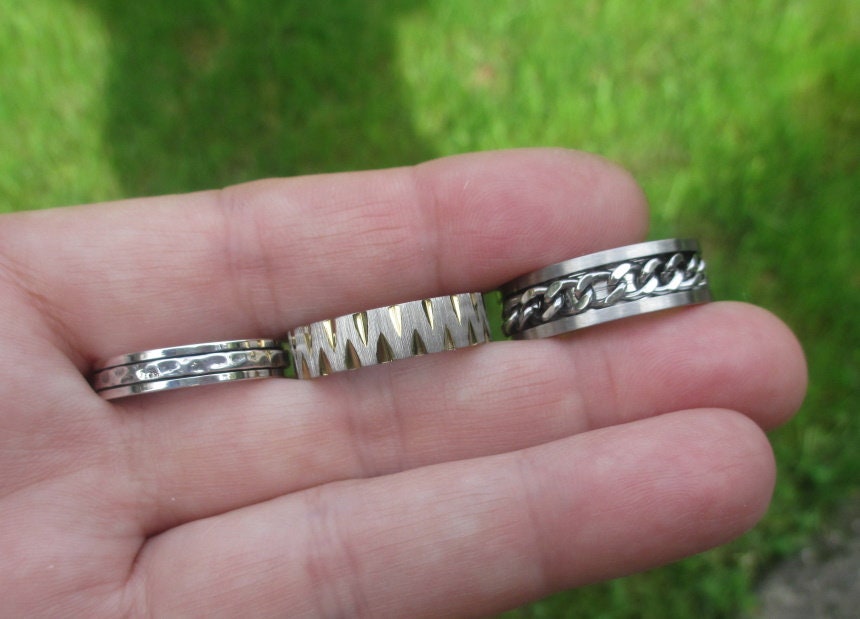 Mens Sterling Silver Rings - Etsy