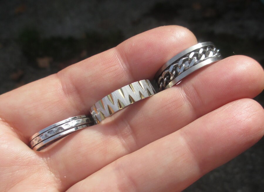 Mens Sterling Silver Rings - Etsy