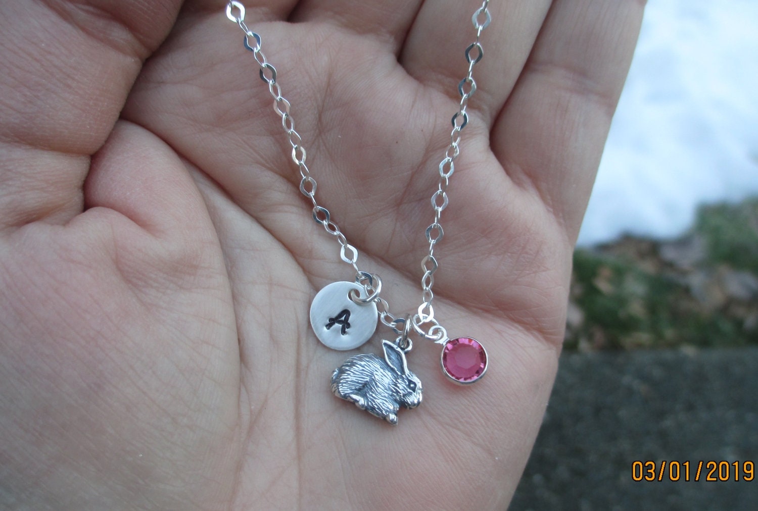 Sterling Silver Bunny Necklace or Earrings - Etsy