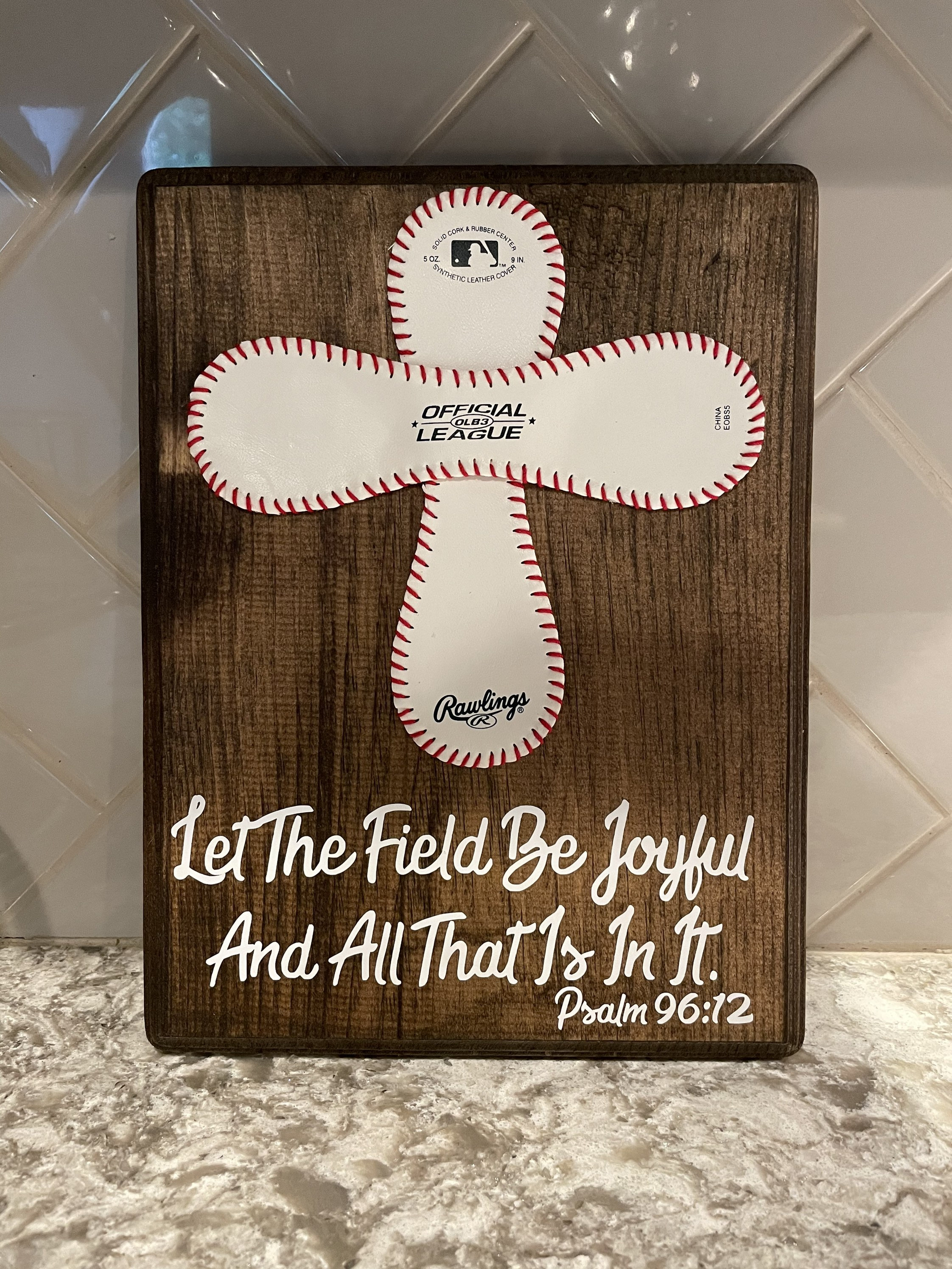 Handmade Baseball Cross Sign - Etsy