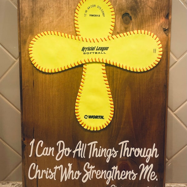 Softball Cross - Etsy
