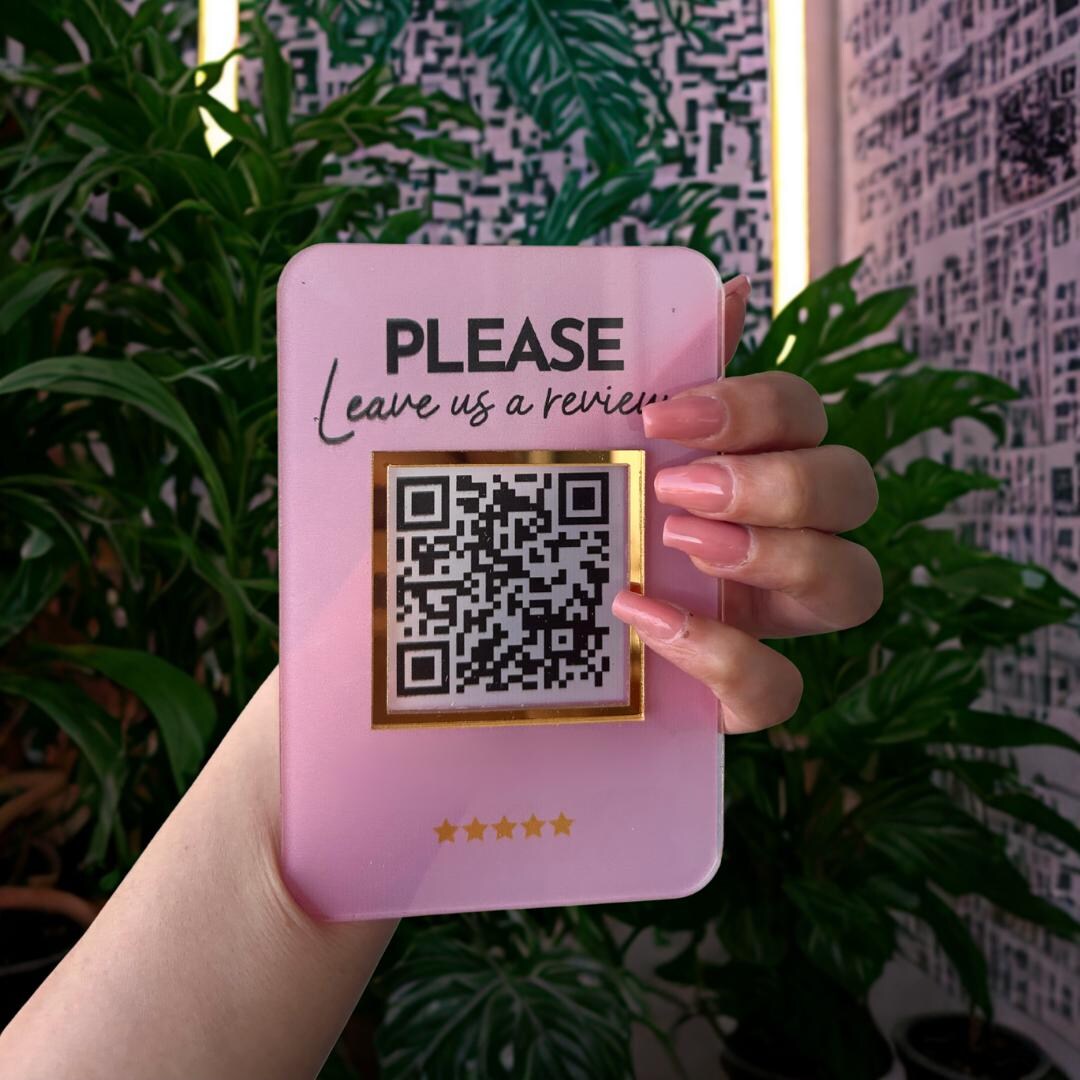 Custom Acrylic Mini QR Code Sign | Review Sign - Etsy