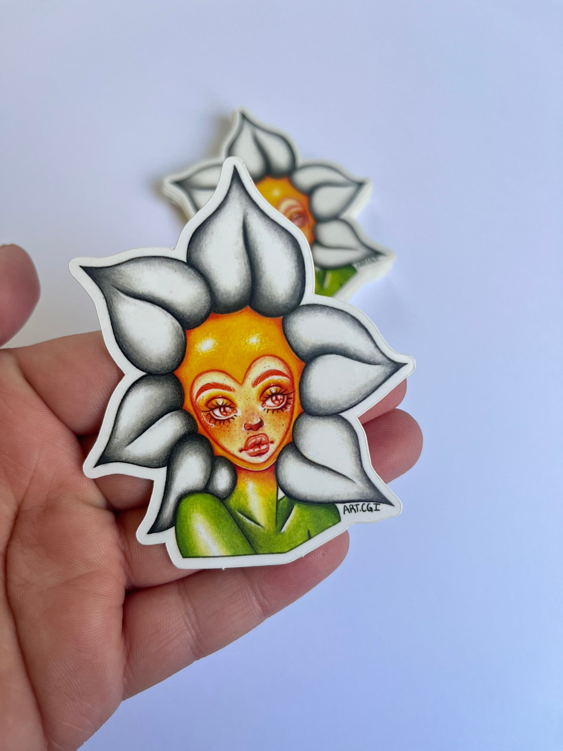 Flower Babe Vinyl Sticker - Etsy