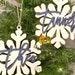 Custom Snowflake Christmas Tree Ornaments Laser Cut Child's Name Last ...