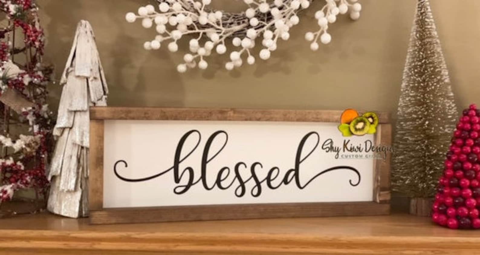 Blessed Farmhouse Decor Wall Decor Wall Art Home Decor | Etsy