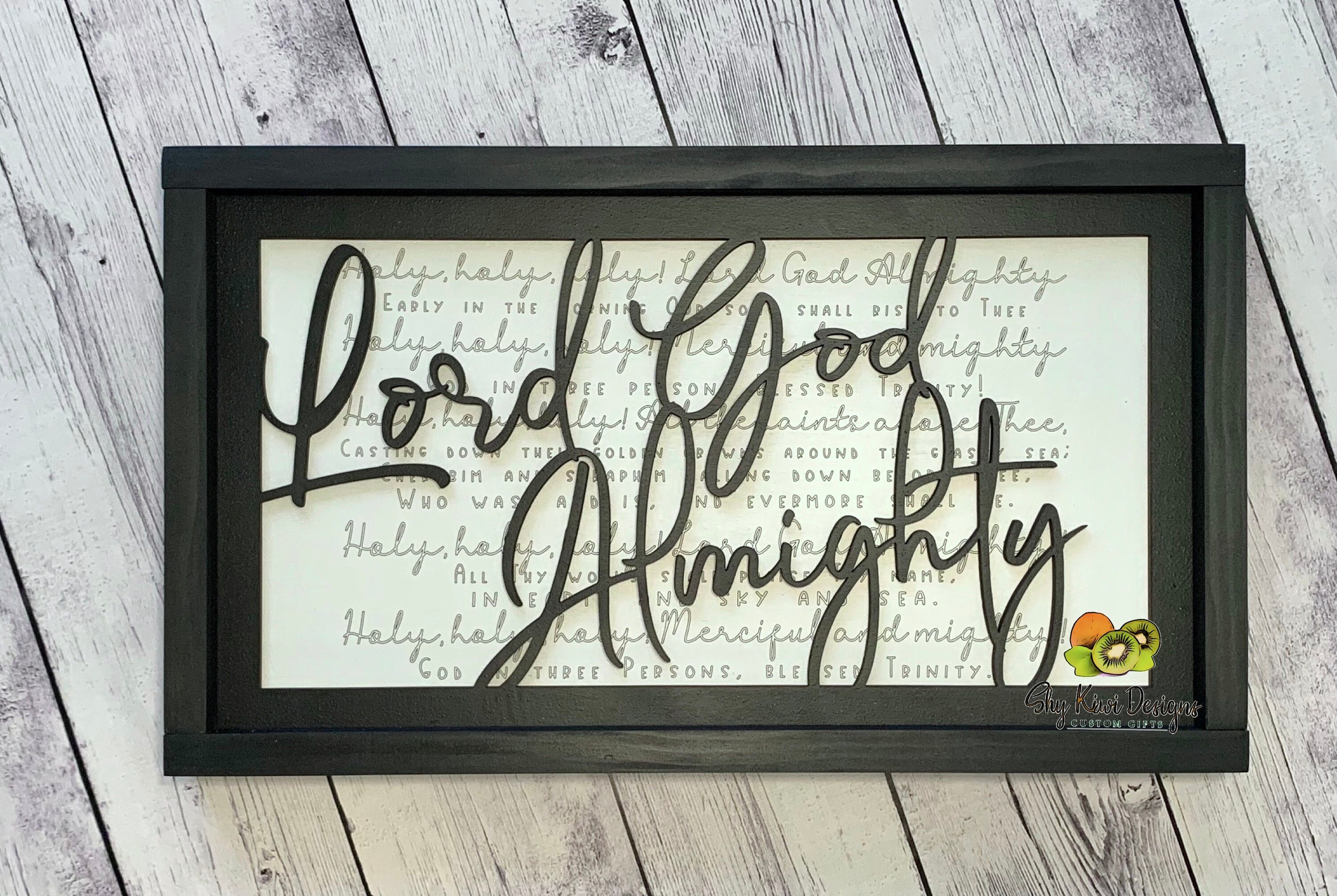 Holy Holy Holy Lord God Almighty Farmhouse Hymn Sign - Etsy