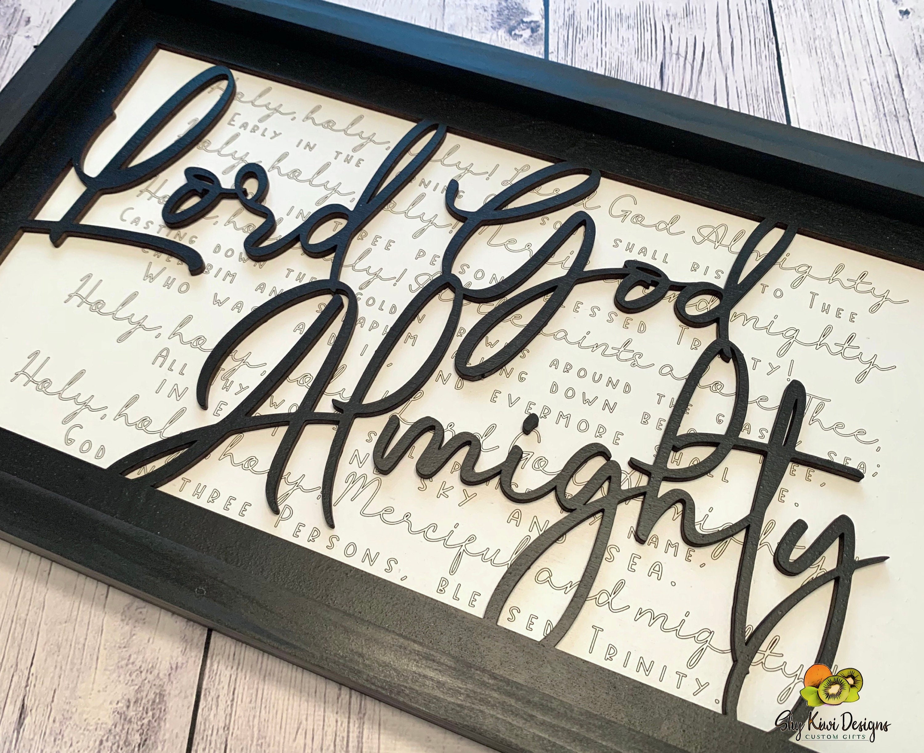 Holy Holy Holy Lord God Almighty Farmhouse Hymn Sign - Etsy