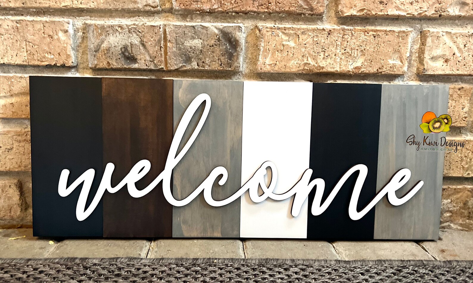 Shiplap Welcome Farmhouse Sign / Laser Cut - Etsy