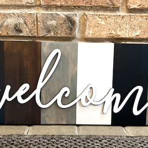 Shiplap Welcome Farmhouse Sign / Laser Cut - Etsy