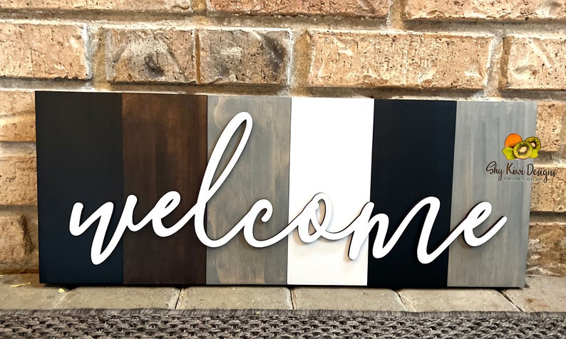 Shiplap Welcome Farmhouse Sign / Laser Cut - Etsy