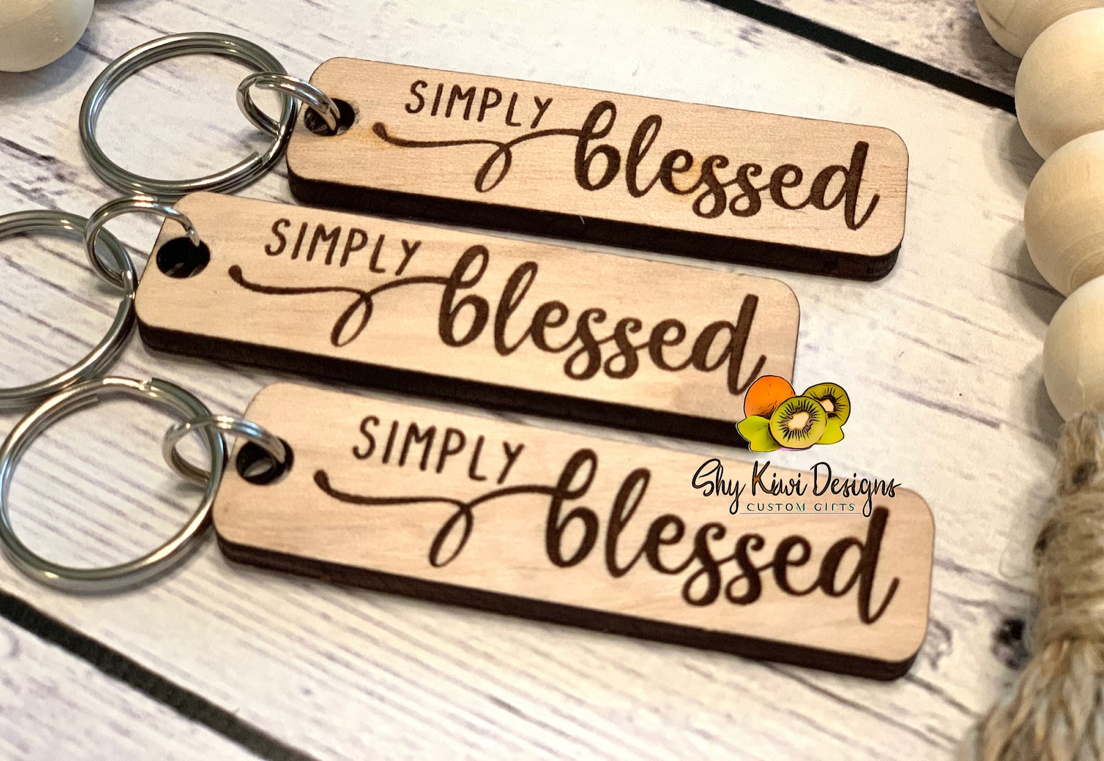Simply Blessed Key Chain - Etsy