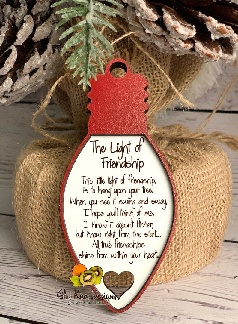 Friendship Christmas Tree Ornament - Etsy