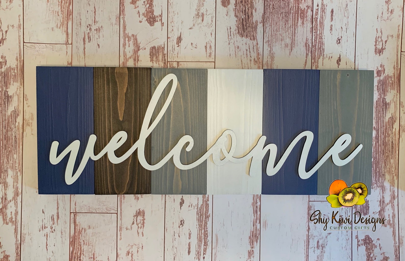 Shiplap Welcome Farmhouse Sign / Laser Cut - Etsy