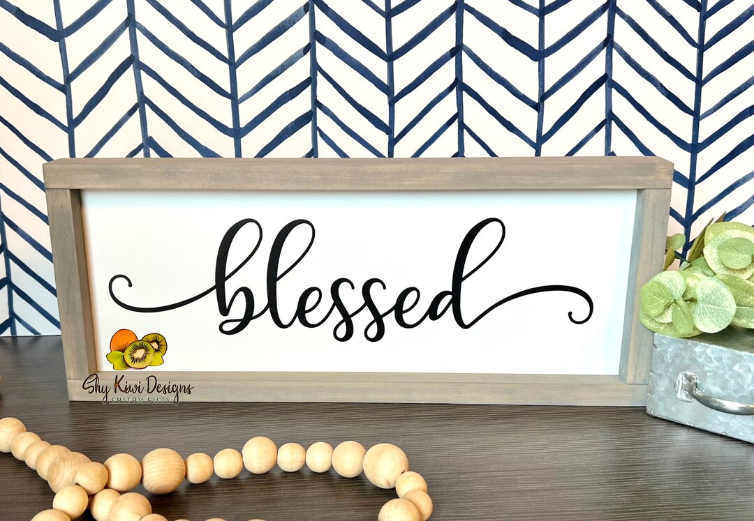 Blessed Farmhouse Decor, Wall Decor, Wall Art, Home Decor, Housewarming ...