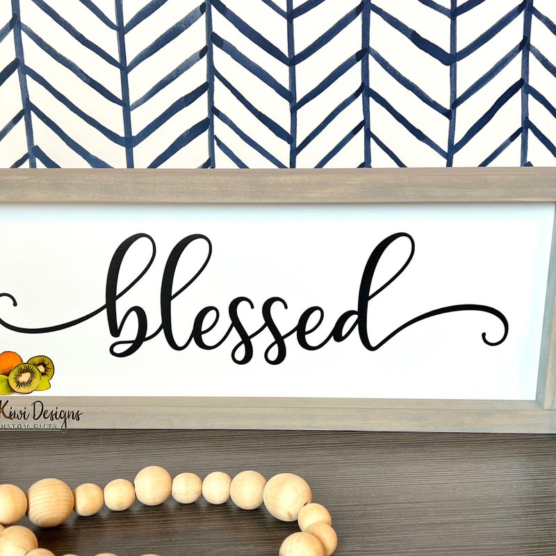 Wooden Blessed Sign - Etsy