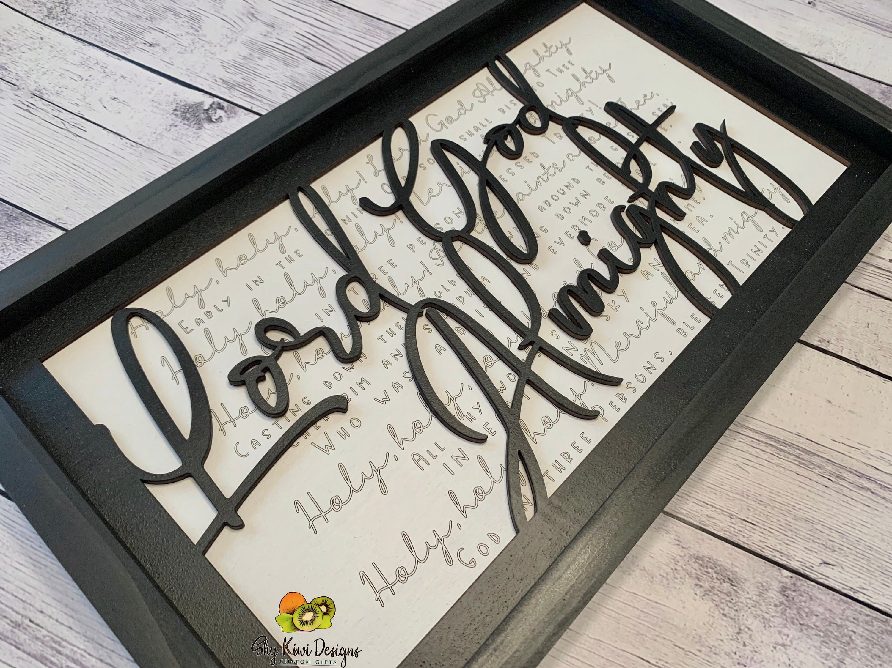 Holy Holy Holy Lord God Almighty Farmhouse Hymn Sign - Etsy