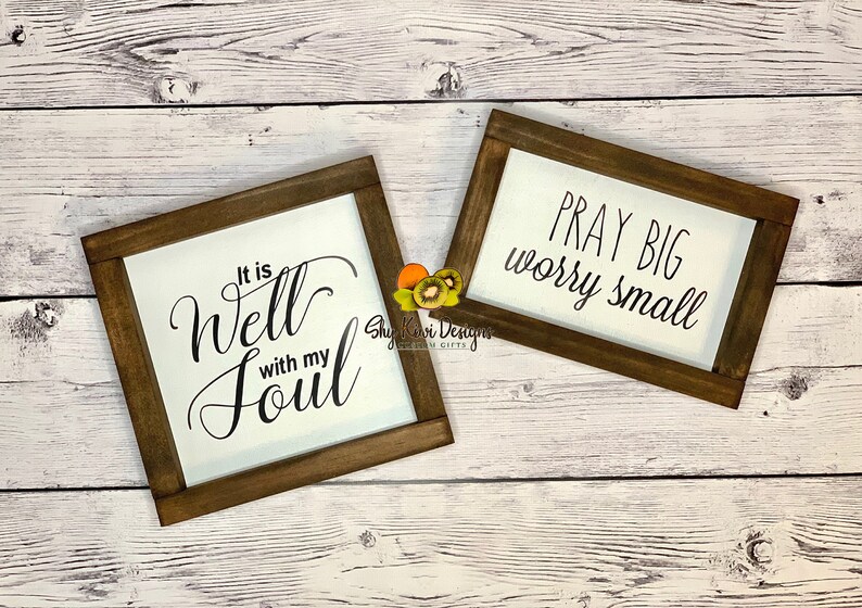 Mini Farmhouse Signs - Etsy