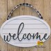 Shiplap Oval Welcome Sign / Farmhouse Decor / Welcome Wreath / Door ...