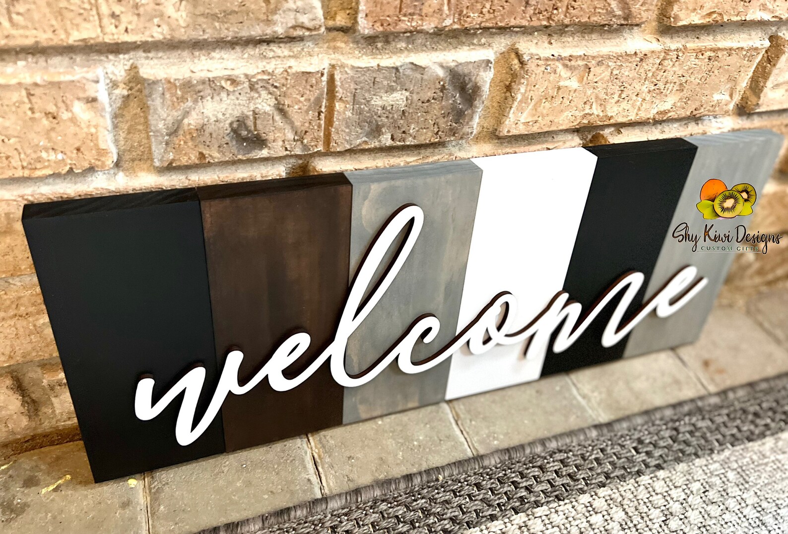 Shiplap Welcome Farmhouse Sign / Laser Cut - Etsy