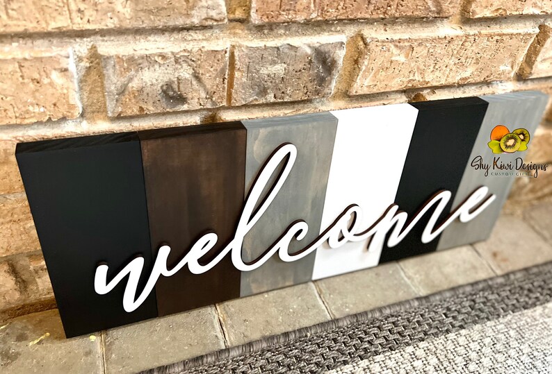 Shiplap Welcome Farmhouse Sign / Laser Cut - Etsy