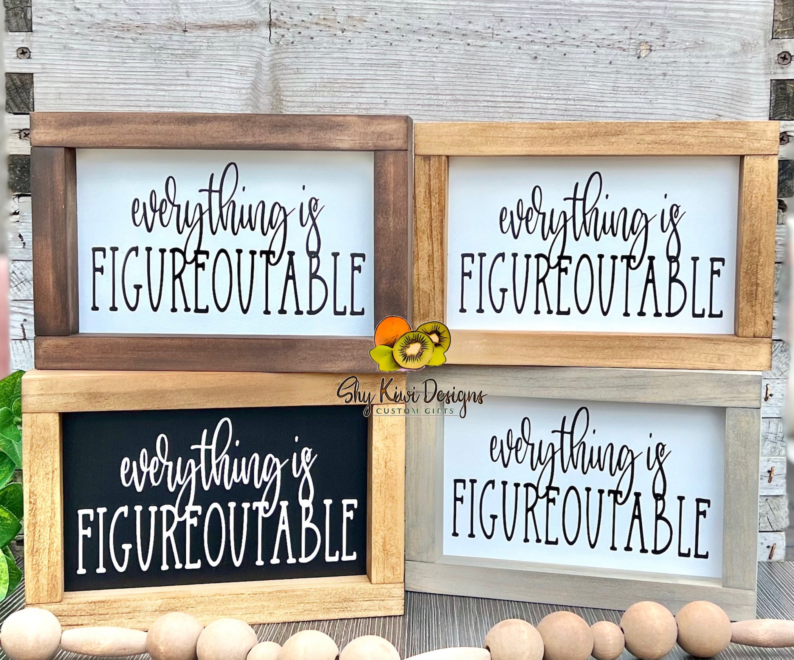 Everything is Figureoutable Mini Sign Farmhouse Sign Funny - Etsy