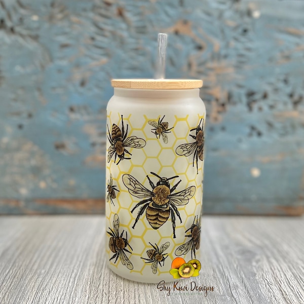 Glass Bee Tumbler - Etsy