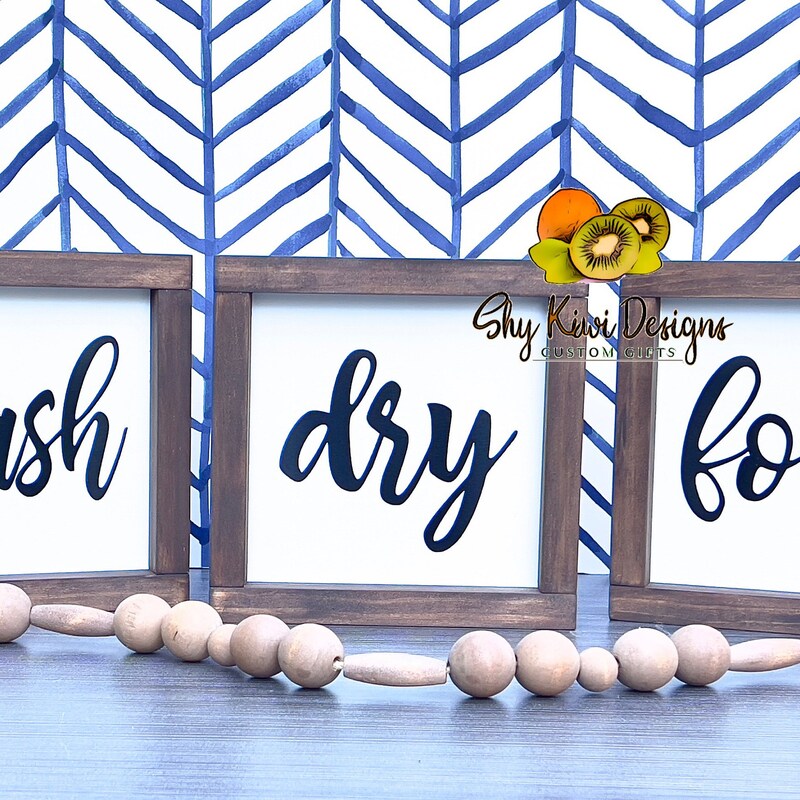 Wash and Dry Sign - Etsy