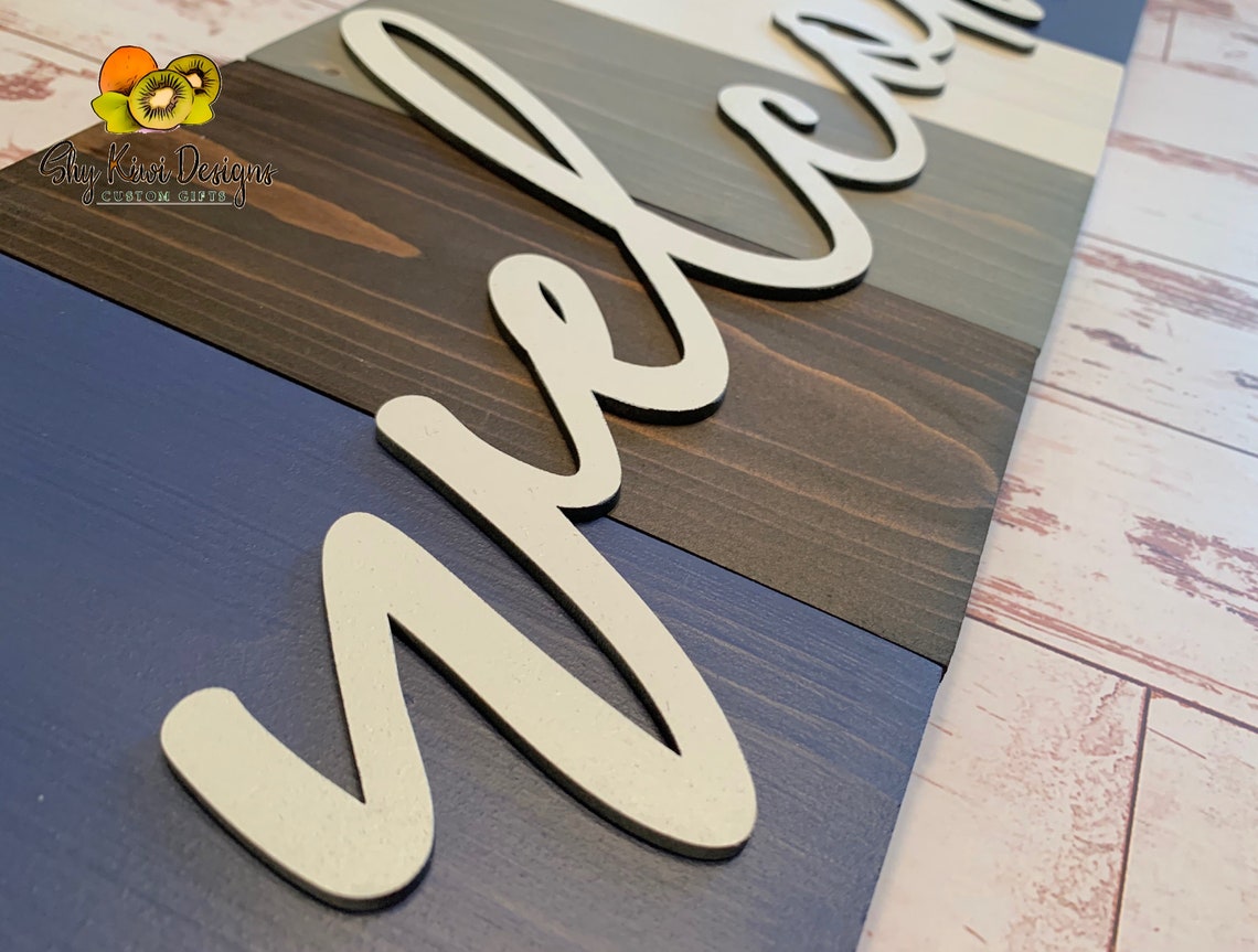 Shiplap Welcome Farmhouse Sign / Laser Cut | Etsy