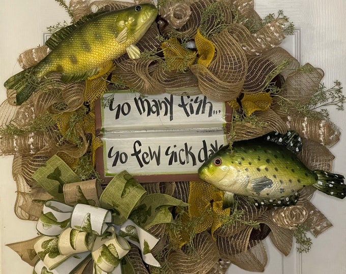 Fishing Wreath - Etsy