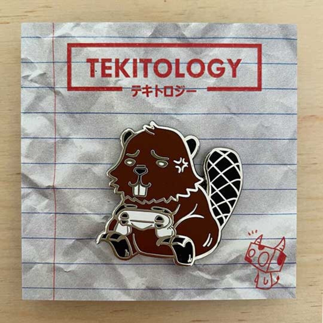Angry Gamer Beaver Enamel Pin - Etsy