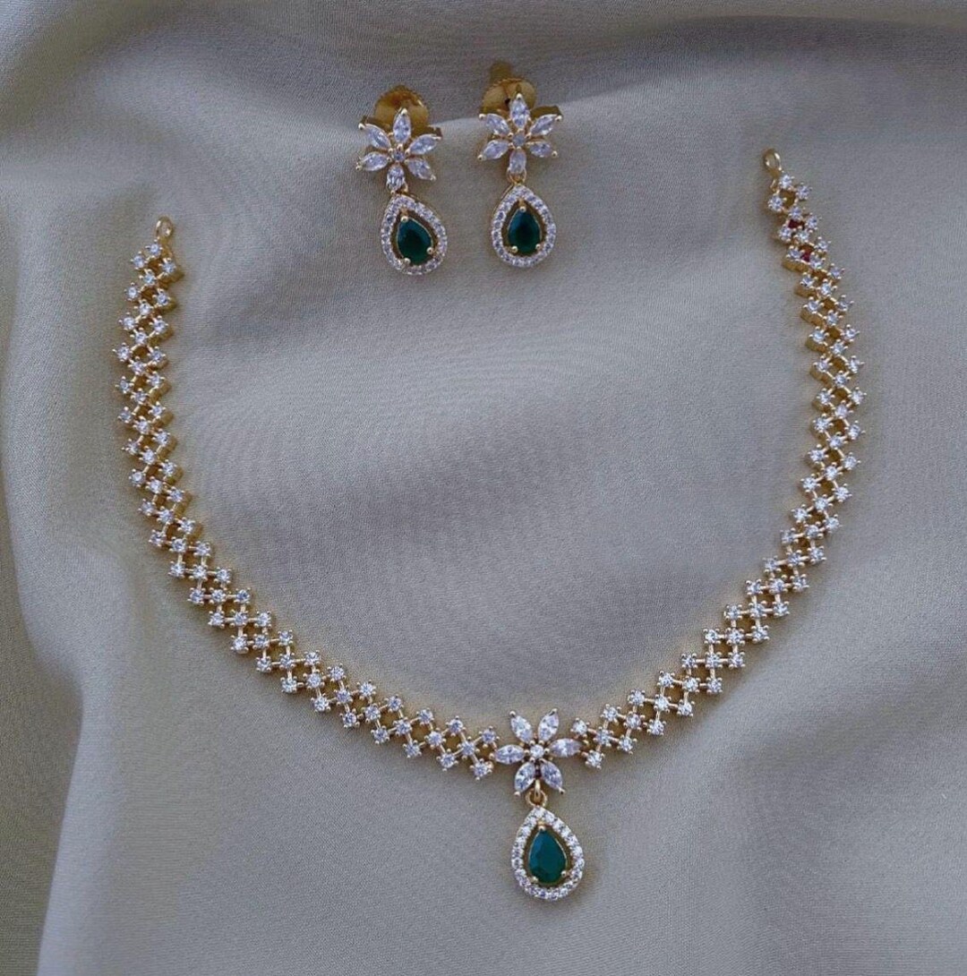 Indian Bollywood Indian Bridal Party Set Wedding Women Cz Jewellery ...