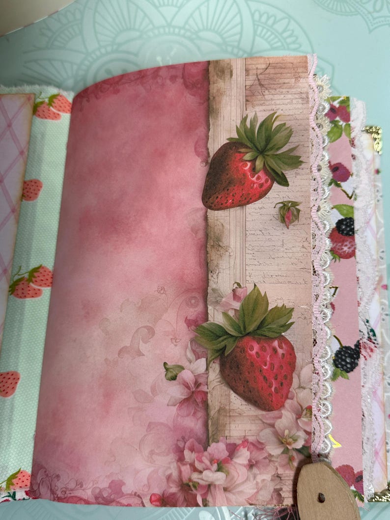 Strawberry Junk Journals - Etsy