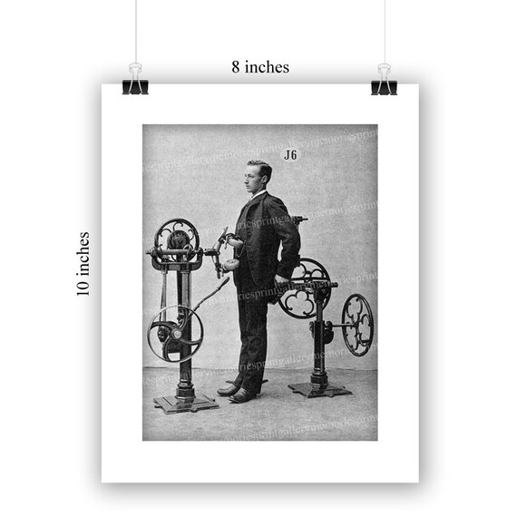 Antique Print Gym Equipment Photo Printable Download Man Cave Wall Art ...