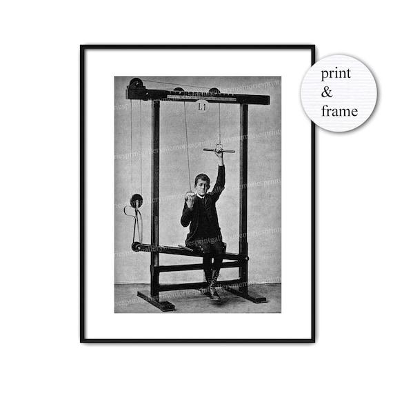 Antique Print Gym Equipment Photo Printable Download Man Cave Wall Art ...