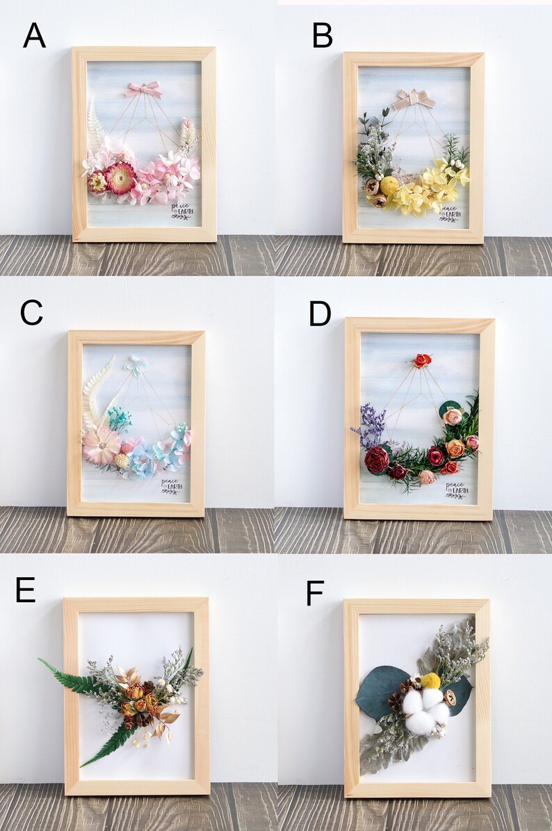 Handmade 3D Dried Flower Photo Frame DIY Photo Frame Sticker - Etsy