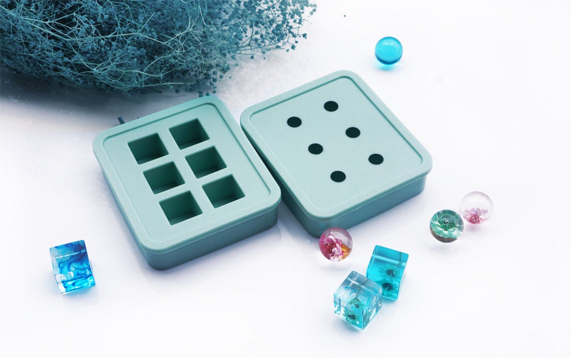 12MM/16MM mini cube epoxy silicone mold-round square beads | Etsy