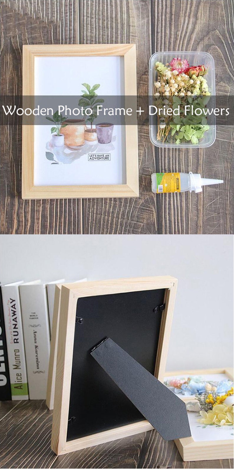 Handmade 3D Dried Flower Photo Frame DIY Photo Frame Sticker - Etsy