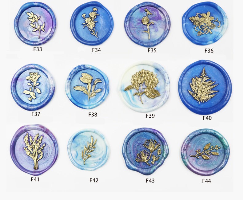 Selected Botanical Wax Seal Stamp-flower Design Gift Wrapping - Etsy