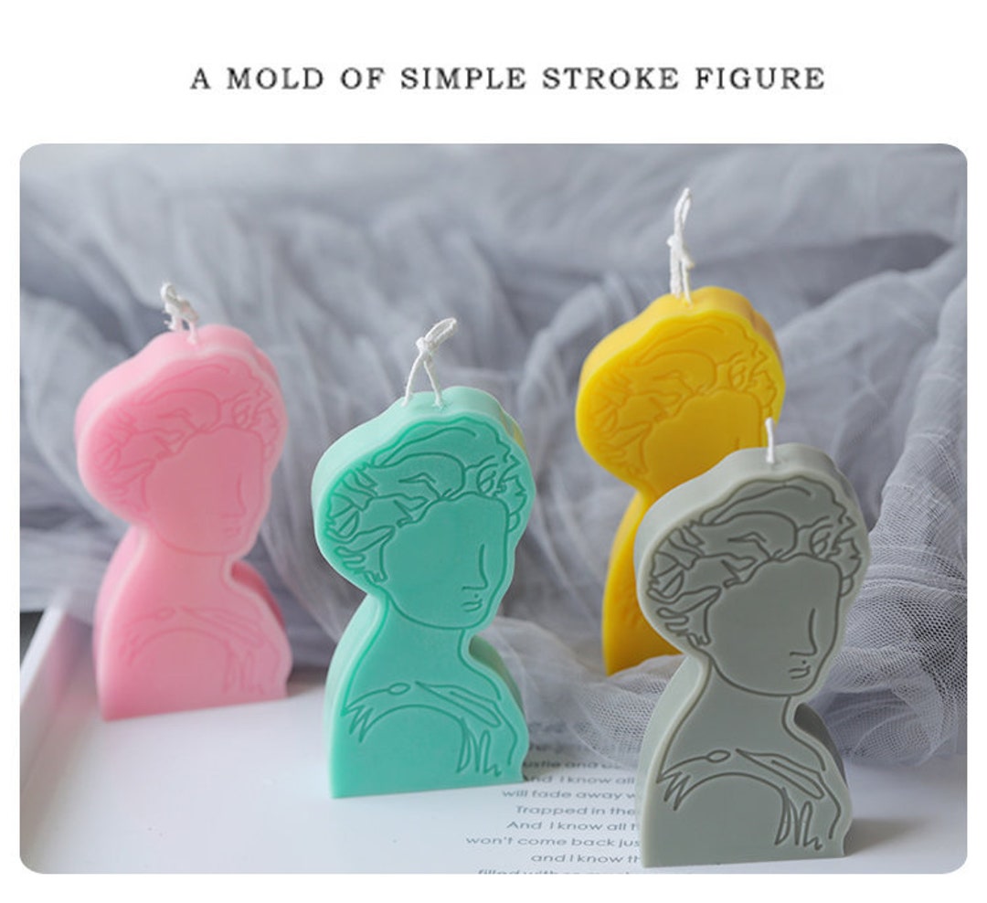 Women Line Draw Mold, Silicone Material, Candle Aromatherapy, Handmade ...